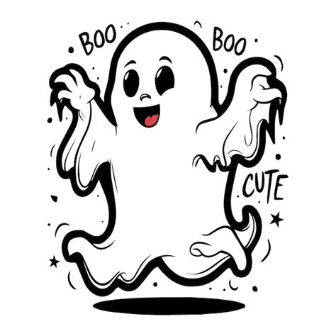 Cute Halloween Boo Ghost Vector Premium Ai Generated Vector