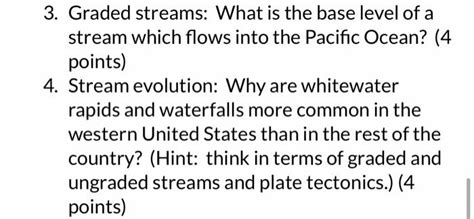 Solved 3 Graded Streams What Is The Base Level Of A Stream
