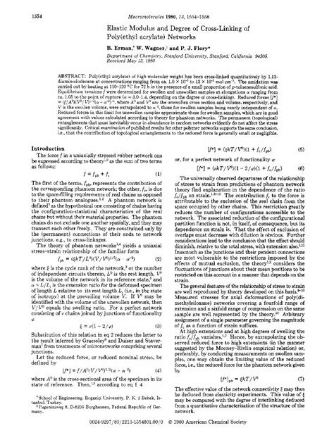 Pdf Elastic Modulus And Degree Of Cross Linking Of Polyethyl