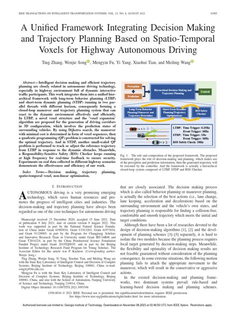 A Unified Framework Integrating Decision Making And Trajectory Planning