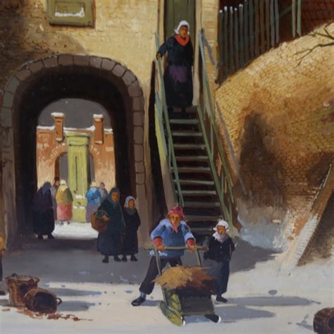 Willem Heijkoop Dutch Winter Street Scene Mutualart