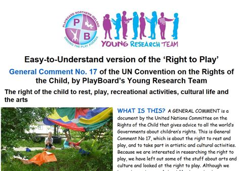 Uncrc General Comment 17 Easy To Understand Version Playboard Ni