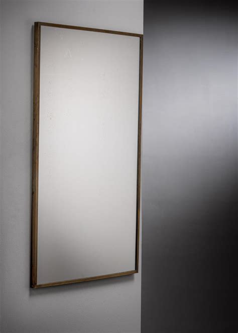 Rectangular Brass Wall Mirror