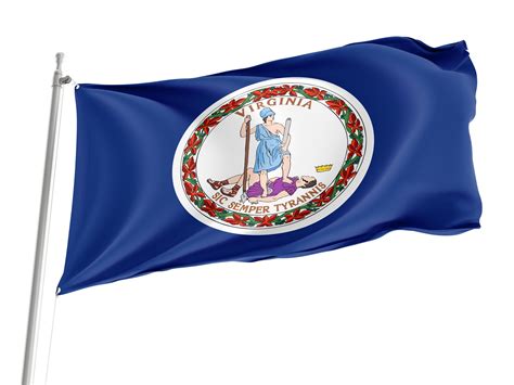 Virginia State Flag Patriotic Flags Unique Design Print Usa States