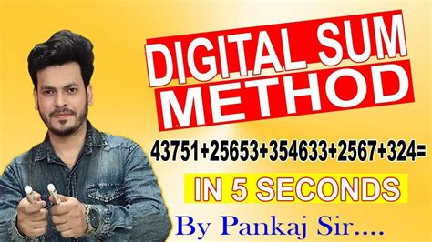 Digital Sum Method Maths Marathon With Pankaj Sir Youtube