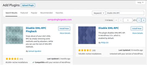 how to disable xmlrpc php access in wordpress computingforgeeks