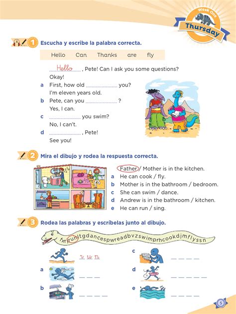 Inglés 4º Primaria Cuaderno De Actividades Repasamos En Verano