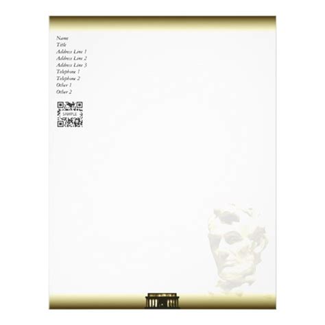 Letterhead Template President Lincoln