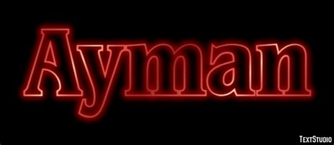 Ayman Text Effect And Logo Design Name