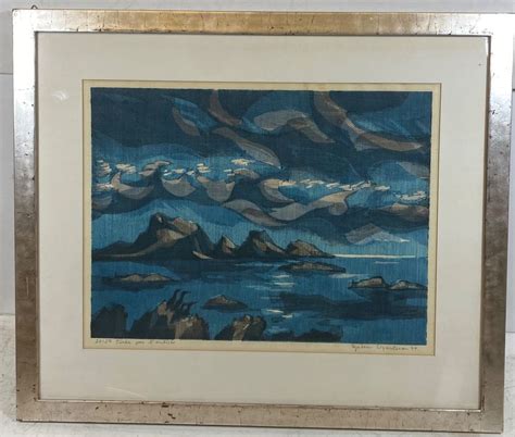 Eystein Sigurdsson 1925 Große Lithographie Handsigniert Gebraucht