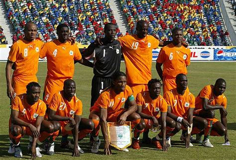 Ivory Coasts Football Team Poses Before Their Match Against Morocco