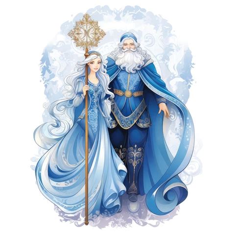 A Cartoon Character Of A Wizard And A Princess Captured Beautifully