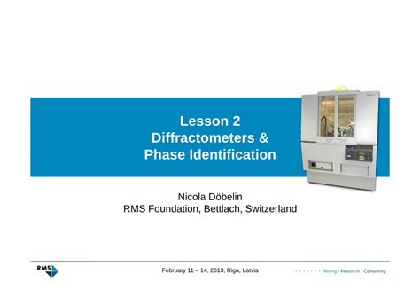 Pdf Lesson 2 Diffractometers And Phase Identificationprofexdoebelin