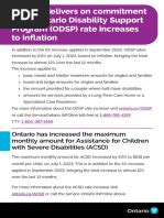 Ow And Odsp Rates Update For July 2025 Pdf Government Finances Taxes