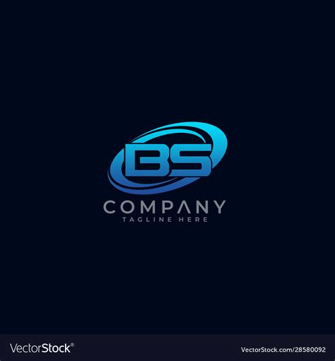 Letter Bs Circle Swoosh Logo Design Royalty Free Vector