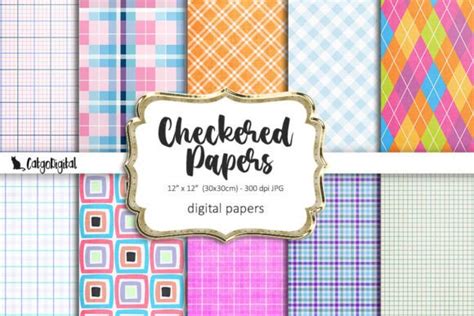 Checkered Papers Printable Patterns Graphic By Catgodigital · Creative