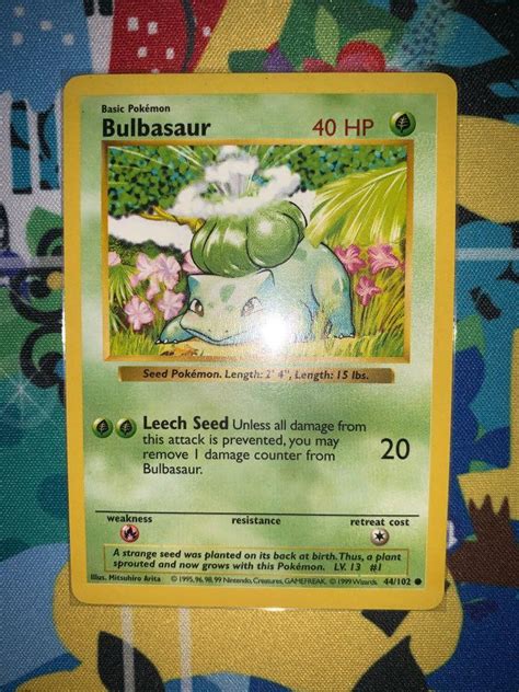 Pokemon Bulbasaur Base Set Shadowless Hobbies And Toys Toys And Games On Carousell
