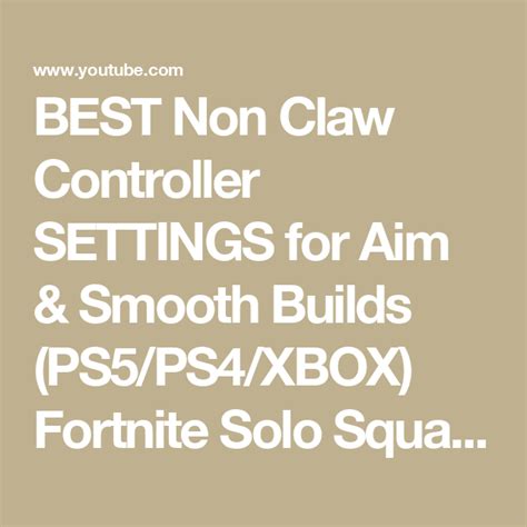 Best Non Claw Controller Settings For Aim And Smooth Builds Ps5ps4xbox