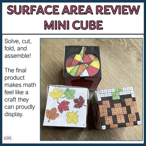 6th Grade Surface Area Activity Surface Area Mini Math Cube Worksheet