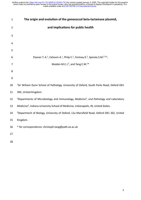 Pdf The Origin And Evolution Of The Gonococcal Beta Lactamase Plasmid And Implications For