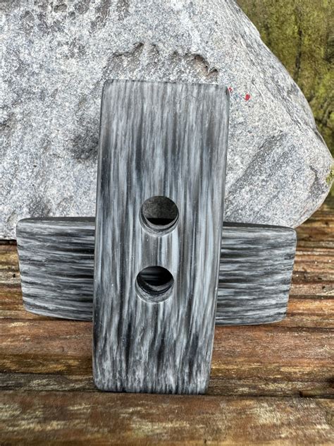 Slate Effect Oblong Toggle Button 58mm X 21mm Grey 2 Hole Statement Button Button Box Devon