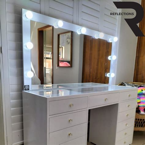 Queen Deluxe Hollywood Mirror Vanity Desk Full Length Premium Makeup