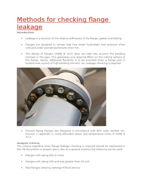 Flange Leakage Checking In Caesar Ii Using Asme Section Viii Method