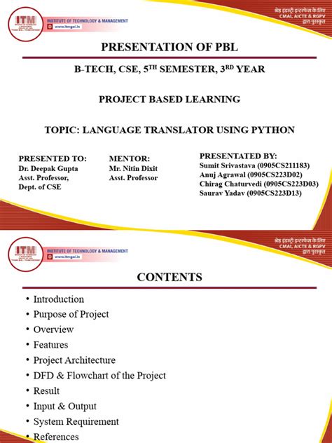 Pbl Presentation Lang Trans Seetu 1 1 Pdf Graphical User