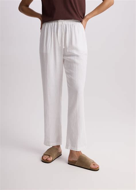 Брюки вільні жіночі Lenea з лляної суміші білі купити в Україні Київ Diverse