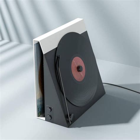 Vertical Turntable With Vinyl Disk Storage