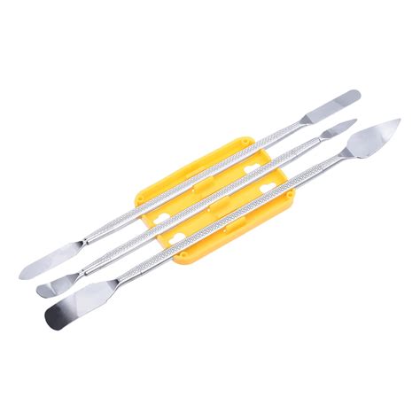 3pcs Metal Spudger Set Mini Crowbar Flat Head Stainless Steel Pry Bar Opening Tools For Mobile
