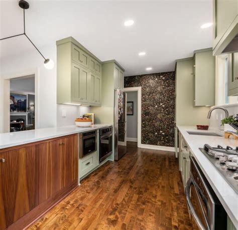 Evergreen Fog Is Trending On Kitchen Cabinets Here Are 6 Kitchens That