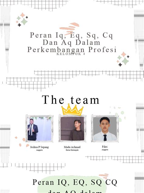 Peran Iq Eq Sq Cq Dan Aq Dalam Perkembangan Profesi Pdf