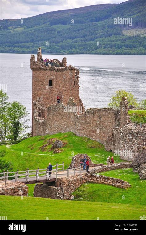 Urquhart Castle On Loch Ness Scottish Highlands Scotland United