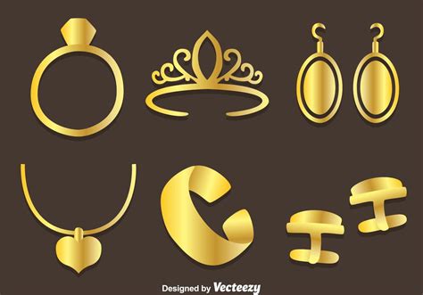 Gold Jewelry Vector 160040 Vector Art At Vecteezy