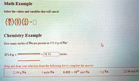 Mole Chemistry Example