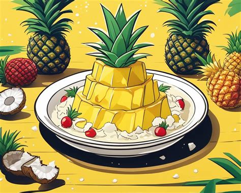 Pineapple Custard Tropical Dessert