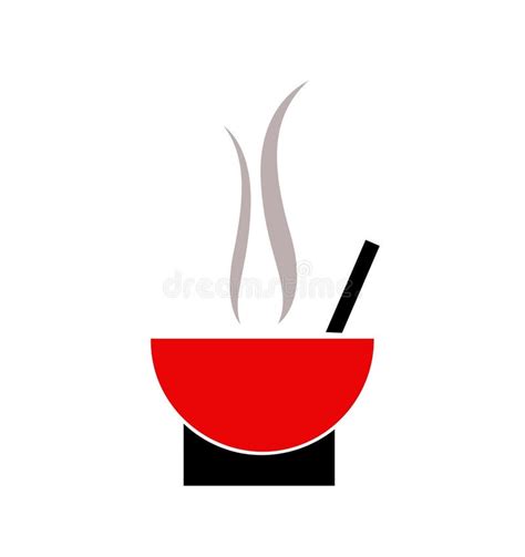 Hot Vegetable Soup Vector Isolated Stock Vector Illustration Of