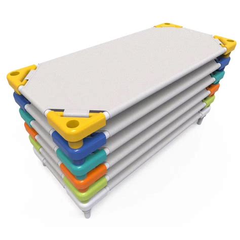 Safe And Comfortable Preschool Stackable Beds With Frame