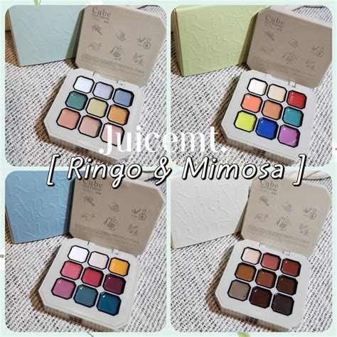 降價！全新出清｜ Ringo And Mimosa Cube 凝膠盤 固態凝膠 九色凝膠盒 凝膠美甲 蝦皮購物