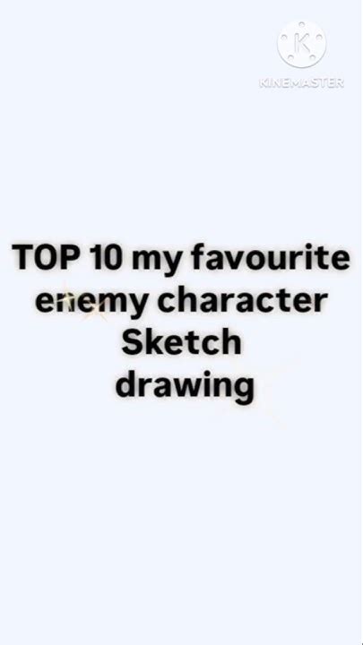 Top 10 My Favourite Enemy Character Sketch 🎉😘 Viral Shorts Sketch