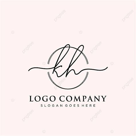 Kh Initial Handwriting Logo Design Beauty Fashion Initial Vector Beauty Fashion Initial Png