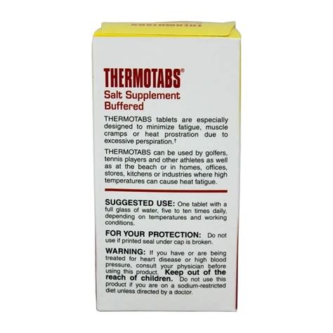 Thermotabs Salt Supplement Buffered Tablets 100 Ea