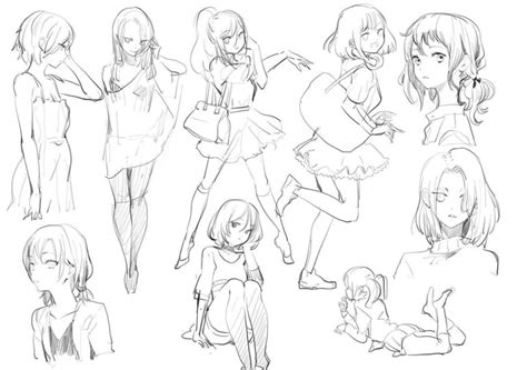 Anime Girl Poses 70 Images To Sketch