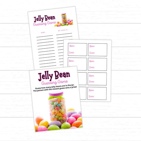 Jelly Bean Guessing Game Free Printable At Ruby Godfrey Blog