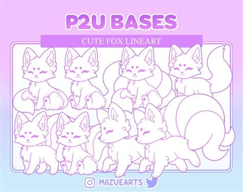 Digital Art Fox Bases Etsy