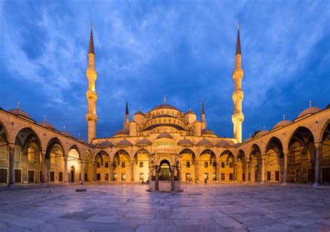 Blue Mosque Istanbul Wide Angle View Of The Inner Courtyar… Flickr