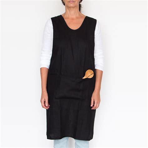 Objective Japanese Style Crossback Linen Apron Garmentory