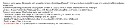 Solved Create A Class Named Rectangle With Two Data