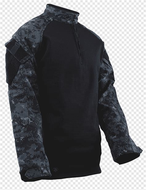 تي شيرت الجيش القتالي القميص Tru Spec Multicam Battle Dress زي موحد متعدد الأنماط سحاب أسود Png